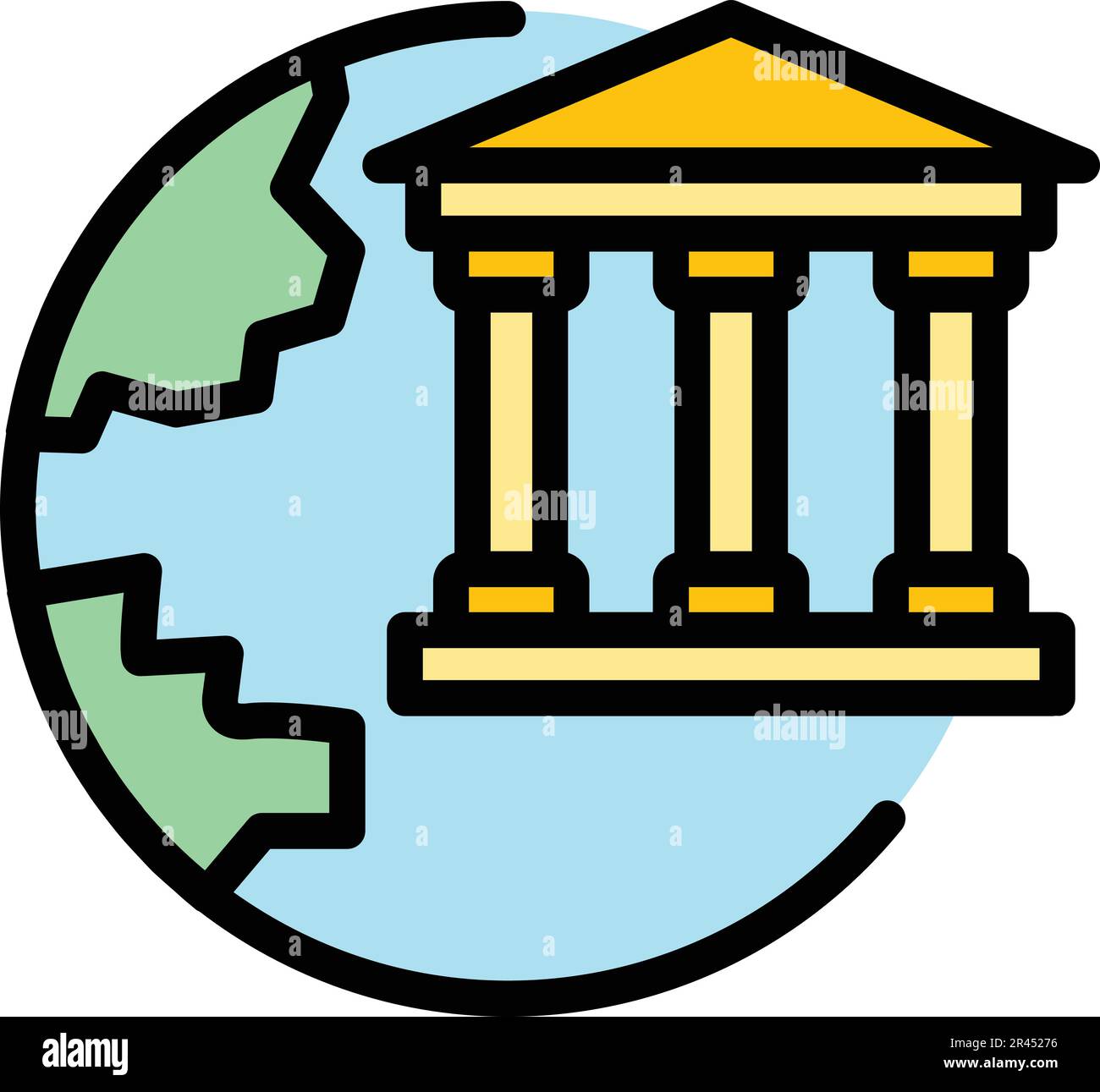 World banking icon. Outline World banking vector icon for web design ...