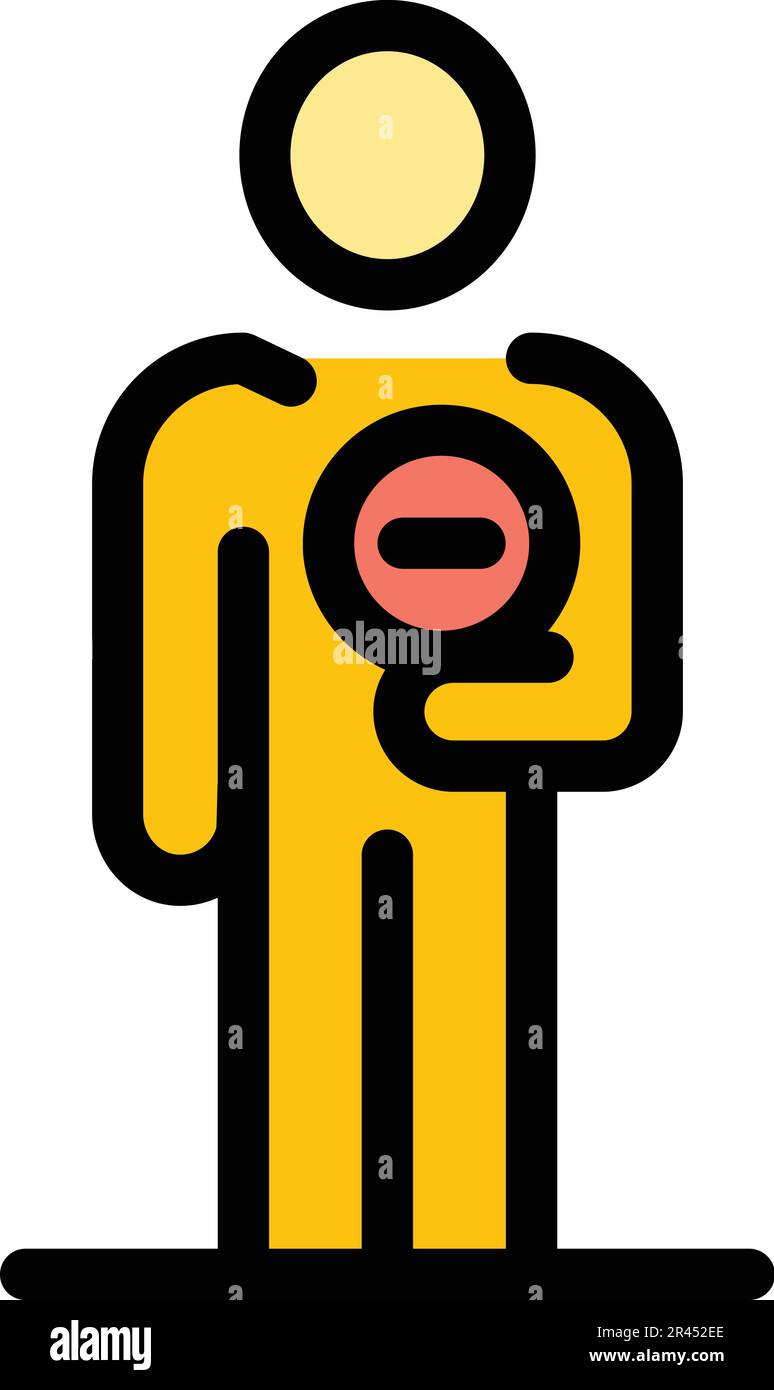 Man blacklist icon. Outline Man blacklist vector icon for web design ...