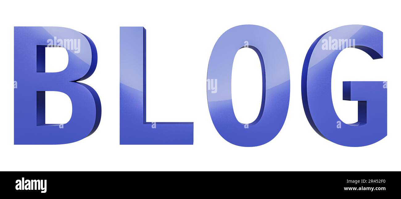 Word blog. Blogging concept. Illustration for web blogger. Isolated on ...