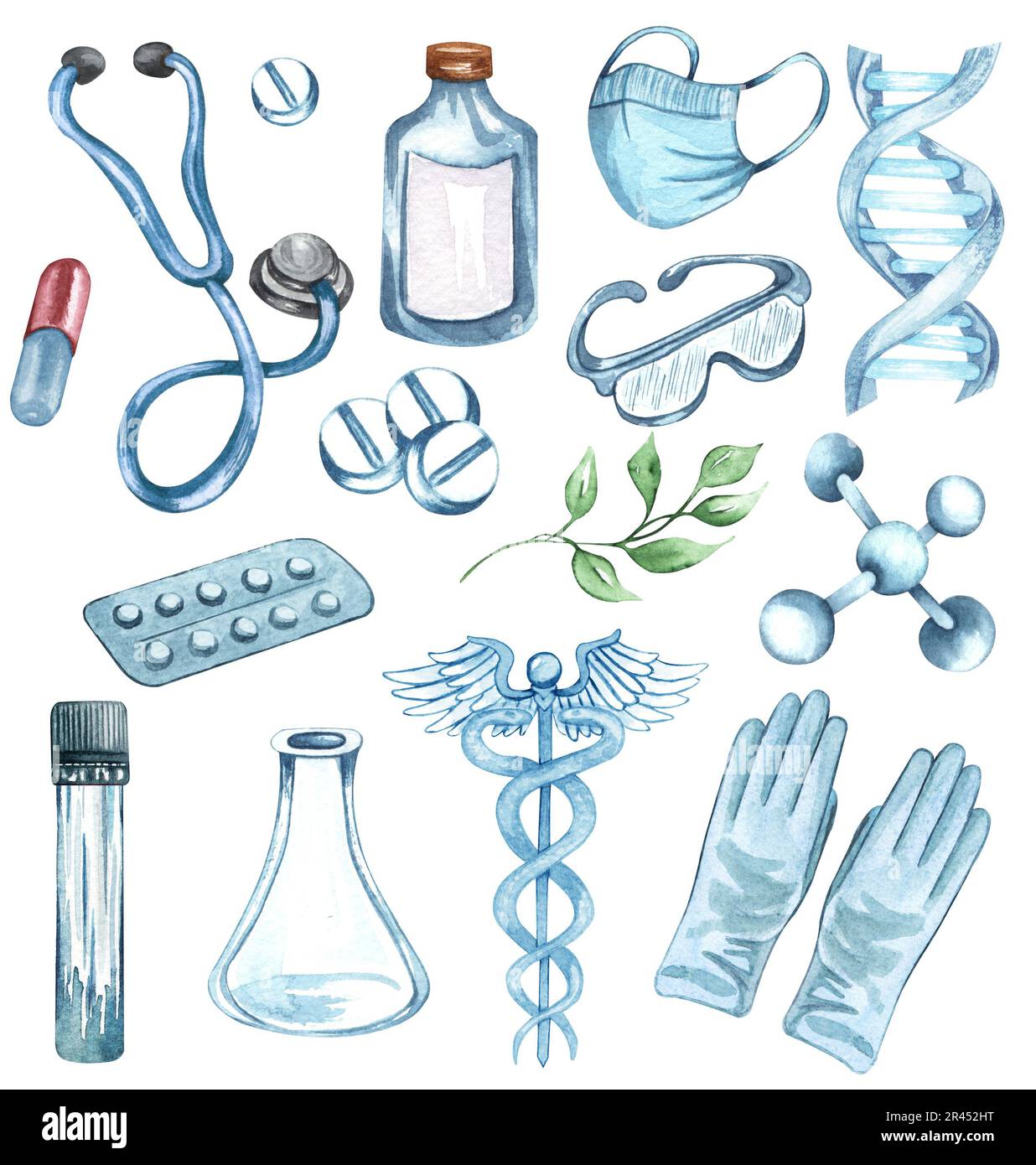 Medicine watercolor hi-res stock photography and images - Alamy