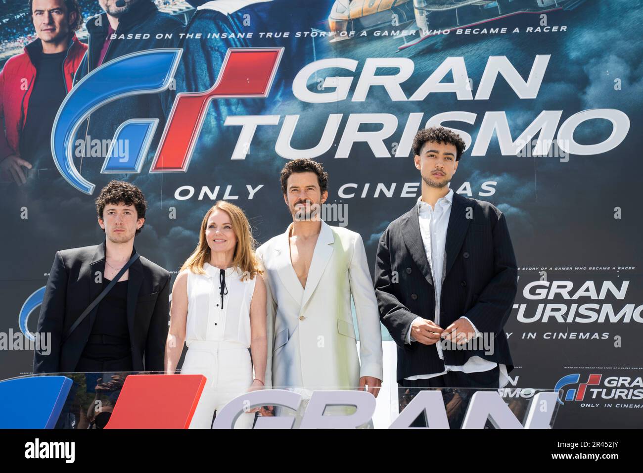 Maximilian Mundt, from left, Geri Halliwell, Orlando Bloom and Archie ...