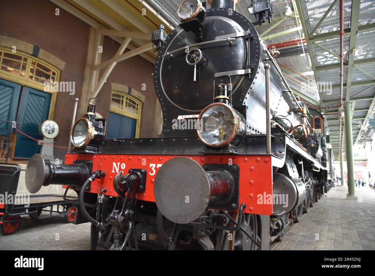 Utrecht, Netherlands. May 2023. Old steam locomotives at the Railway ...