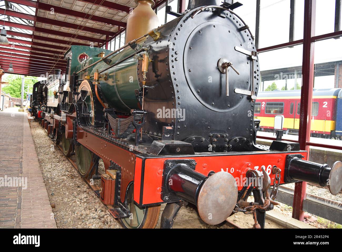 Utrecht, Netherlands. May 2023. Old steam locomotives at the Railway ...