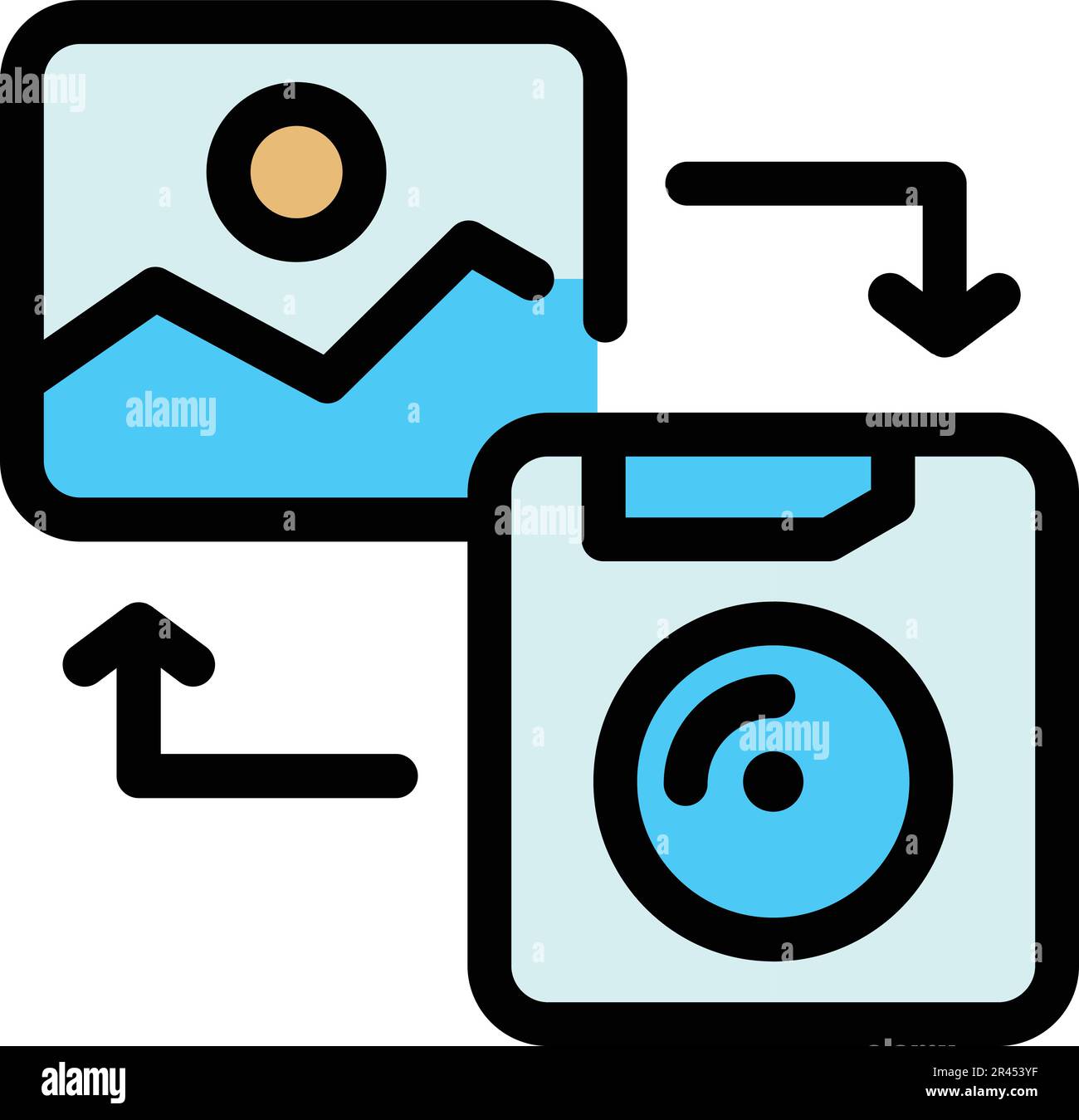 Content image filter icon. Outline Content image filter vector icon for ...