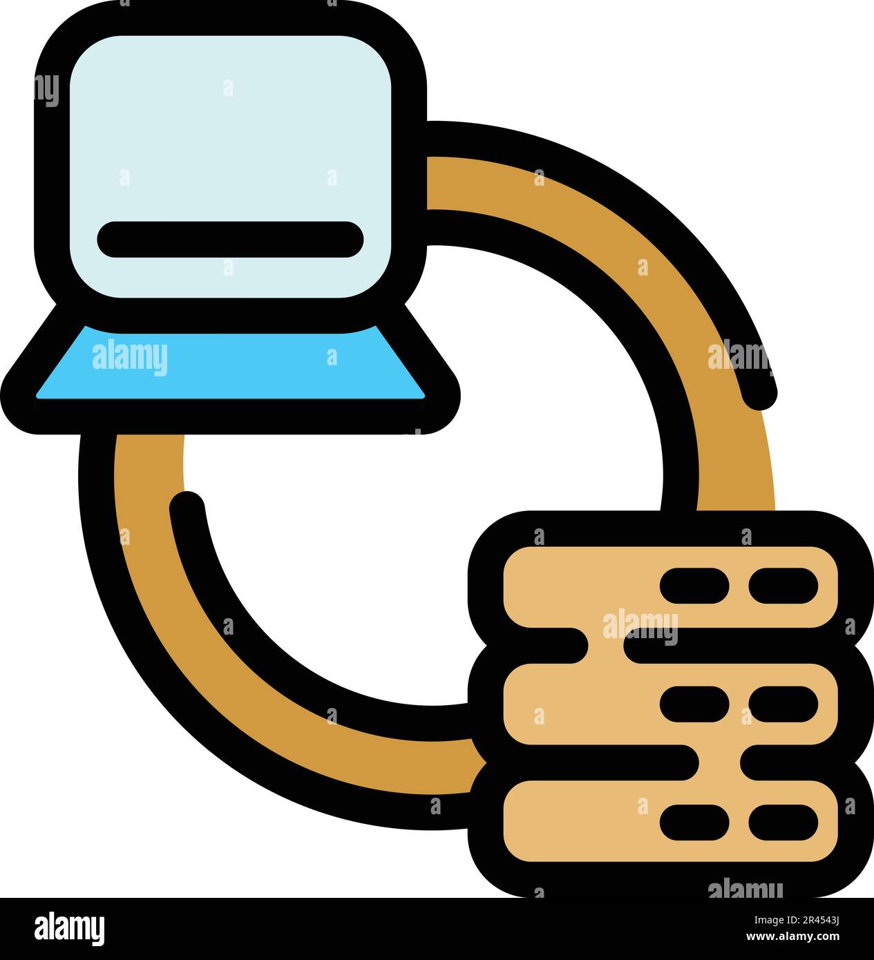 Content data server icon. Outline Content data server vector icon for ... Content data server icon. Outline Content data server vector icon for ...