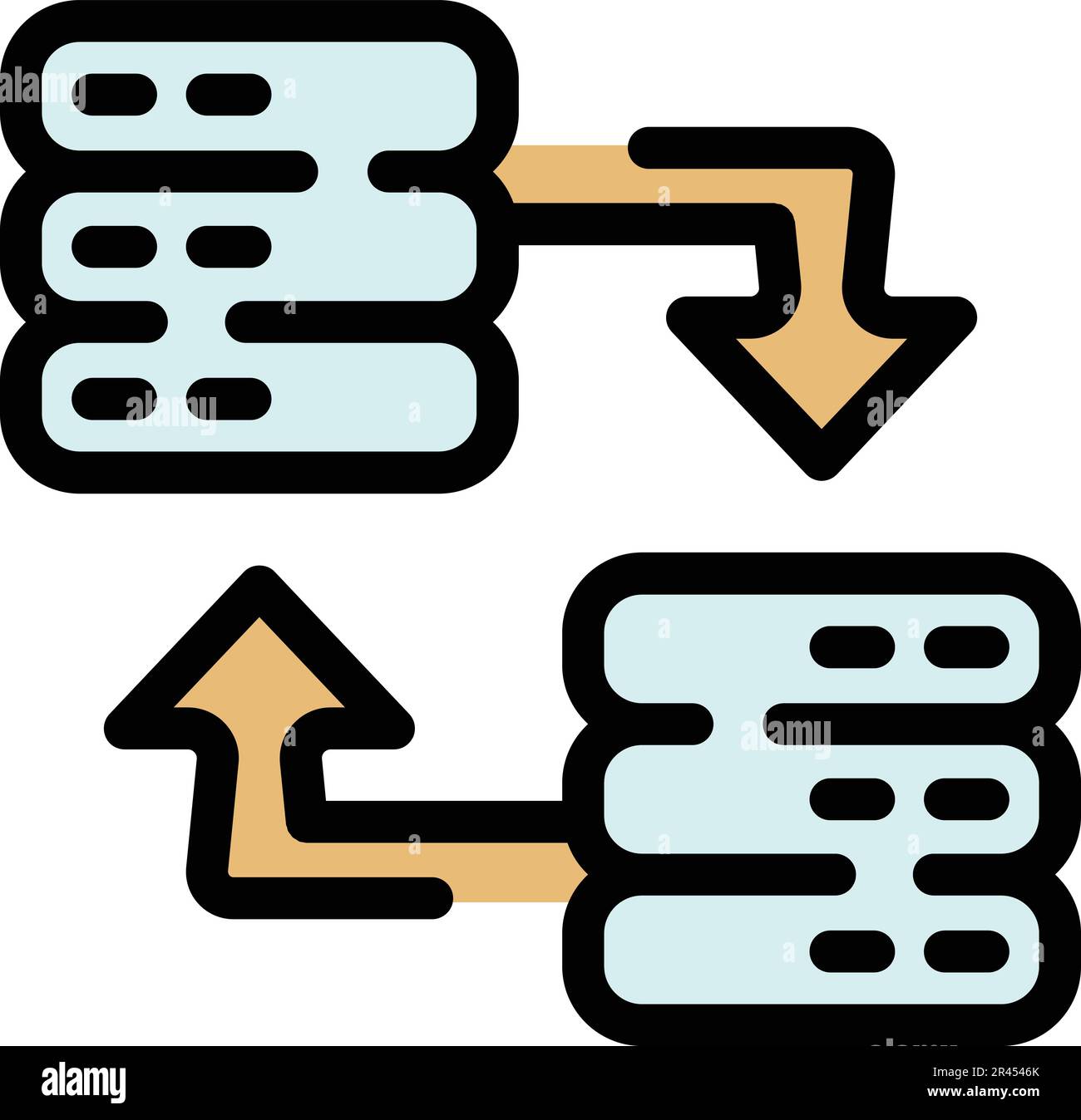 Change data server icon. Outline Change data server vector icon for web ...
