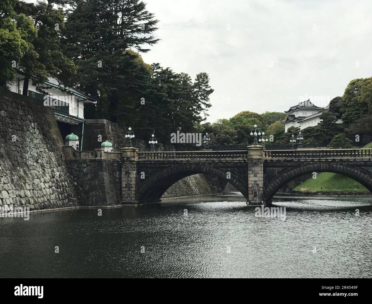 The view of Seimon Ishibashi bridge, which leads to the main gate of ...