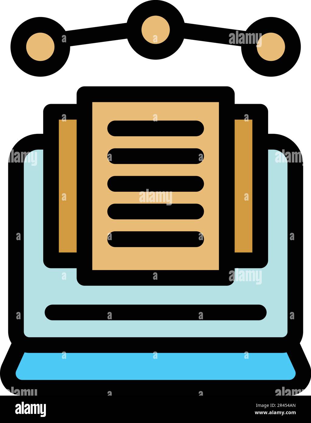 Computer file filter icon. Outline Computer file filter vector icon for ...