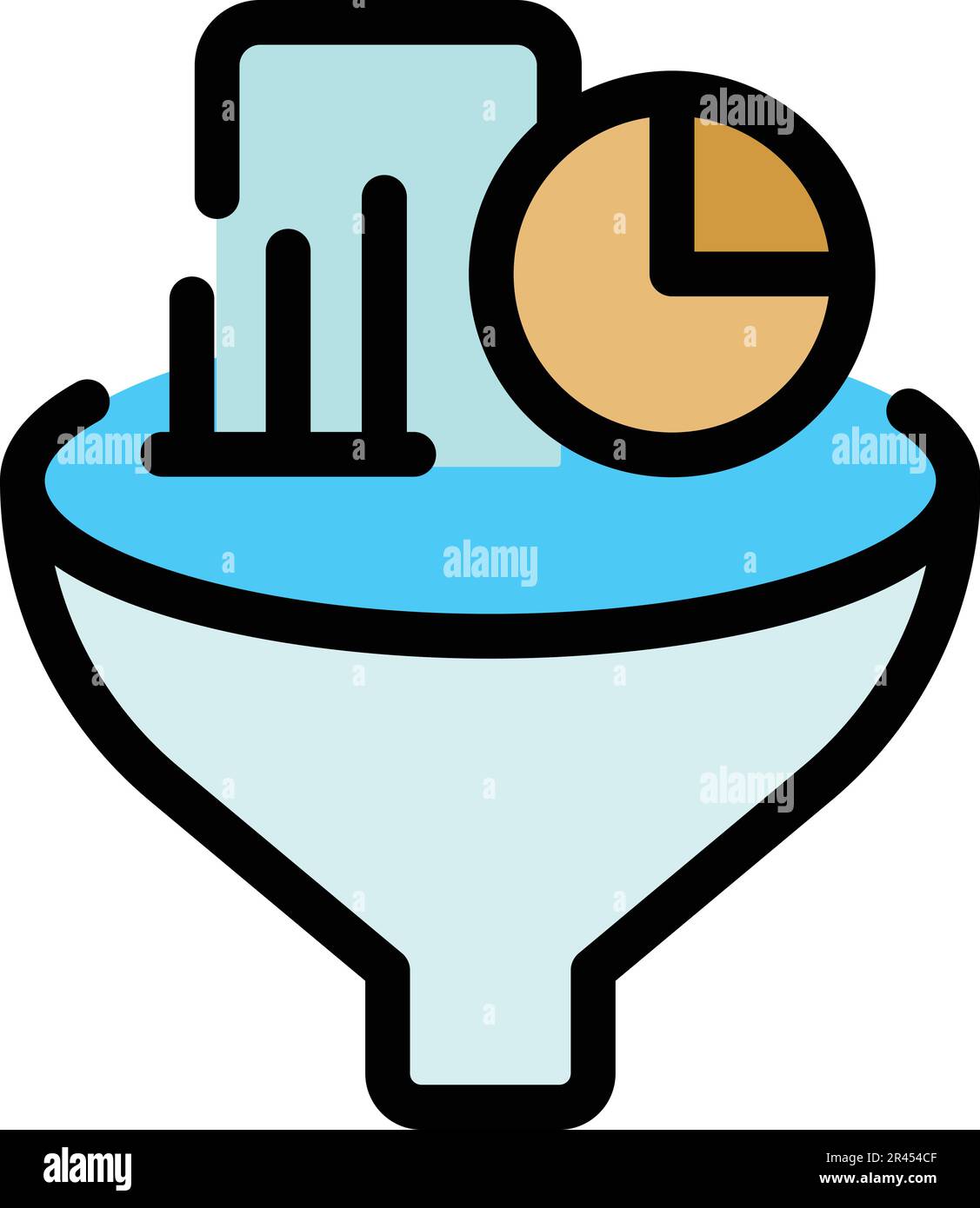 Content funnnel icon. Outline Content funnnel vector icon for web ...