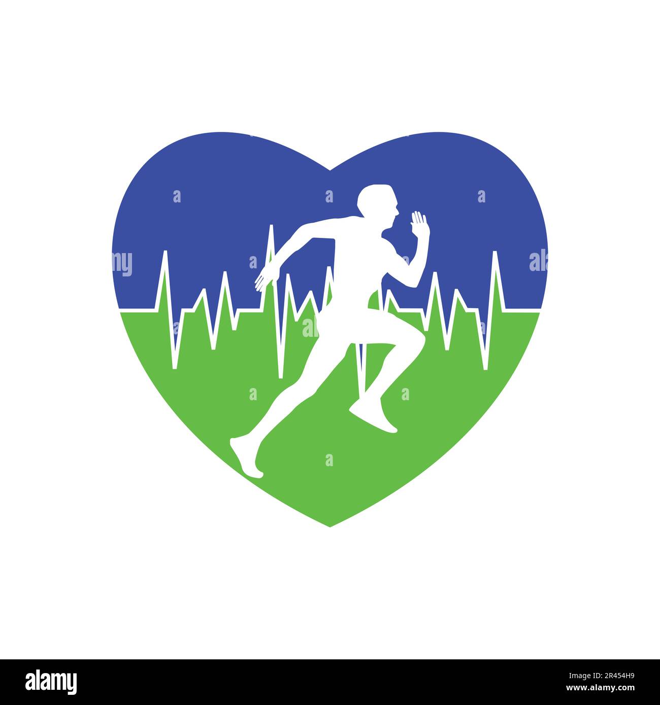 running man with red outlines body joints unique concept location pin icon vector design ...
