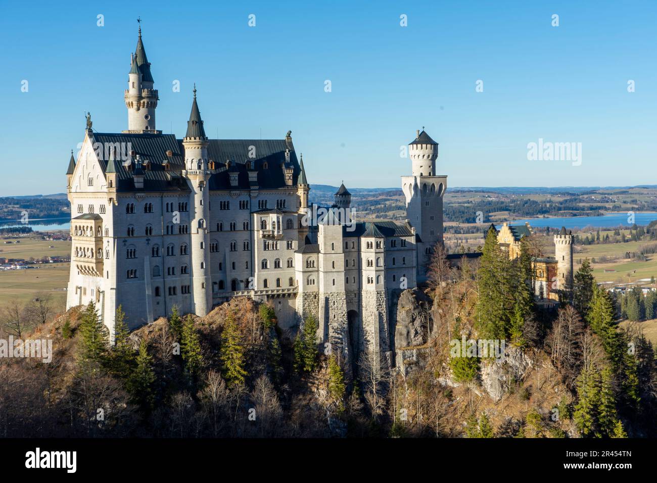Aerial view royal castle neuschwanstein hi-res stock photography and ...