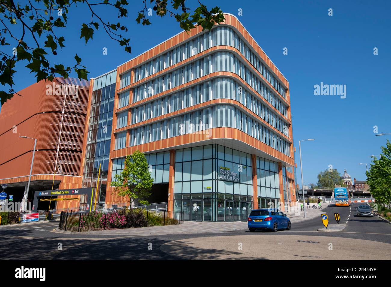 The new Broad Marsh Car Park in Nottingham City, Nottinghamshire ...