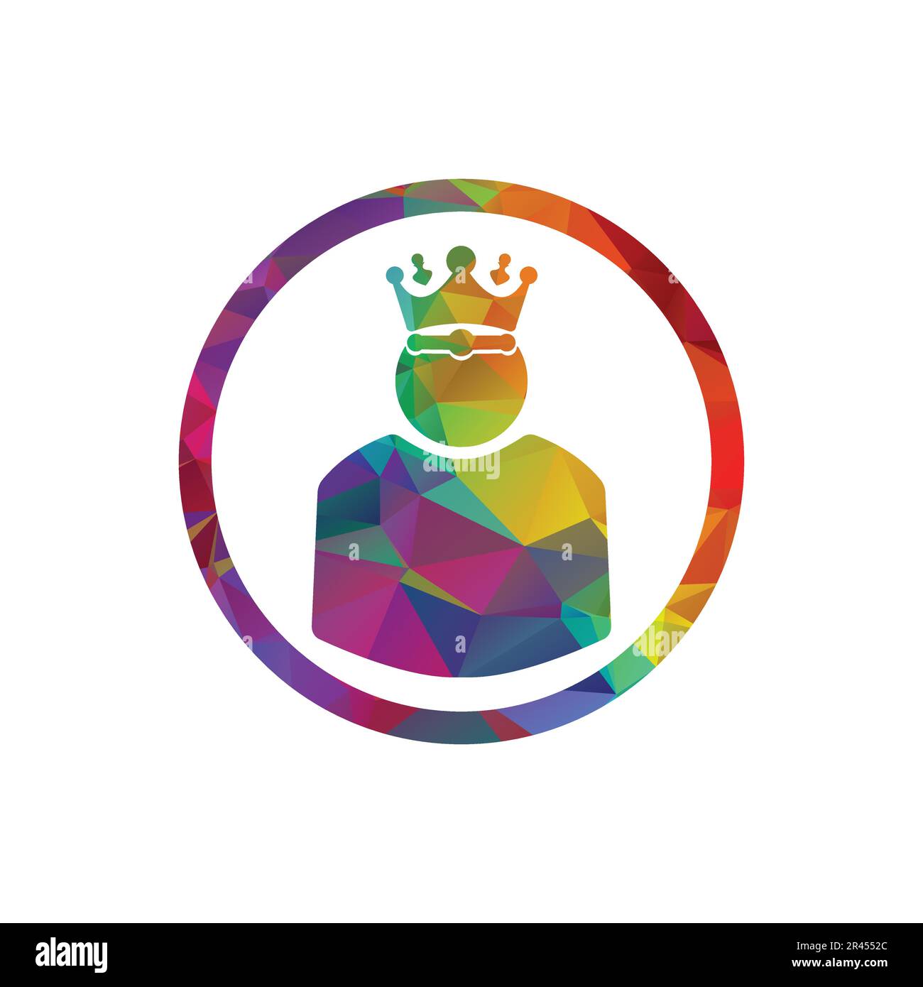 King with crown vector logo design. King with crown logo design Stock ...
