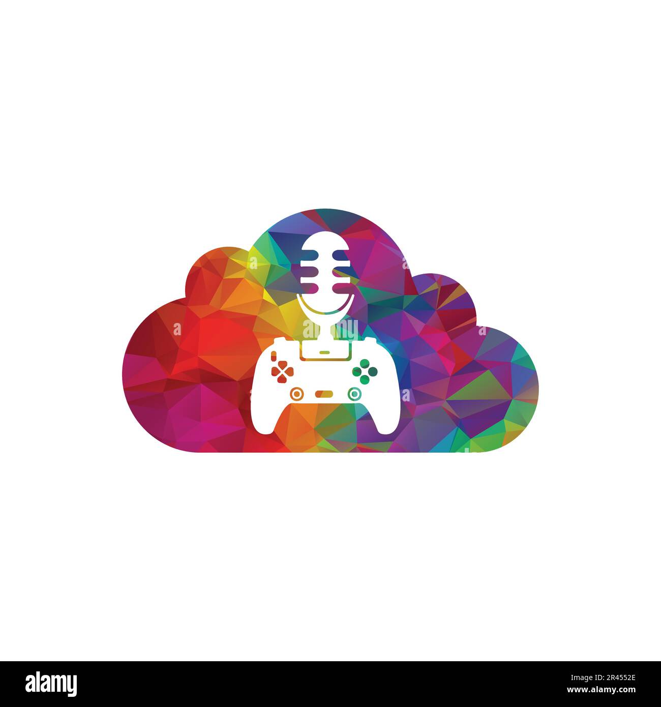 Cloud gaming vector logo design. Video game and cloud icon logo design ...