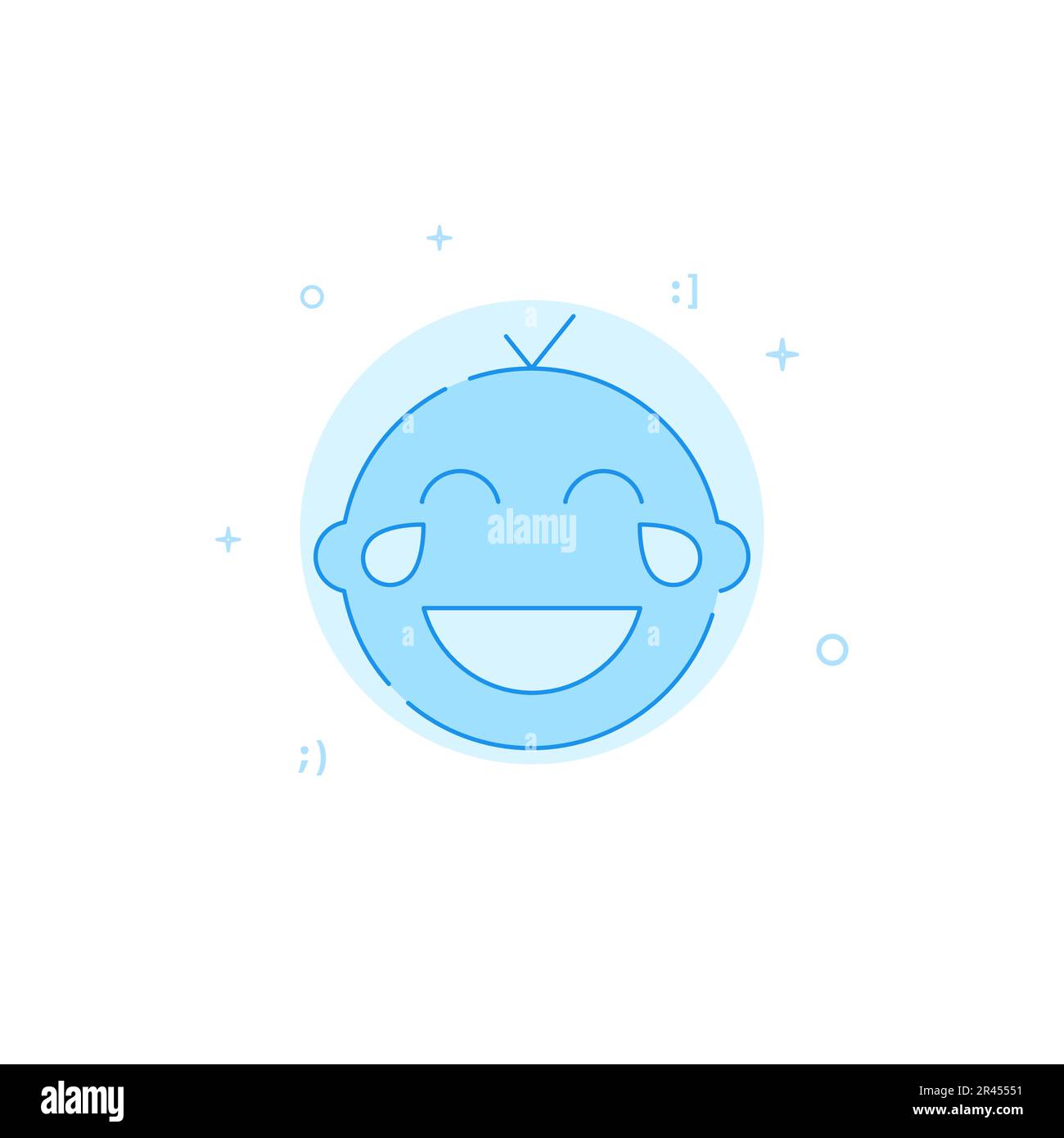 Laughing emoticon style pictogram Cut Out Stock Images & Pictures - Alamy