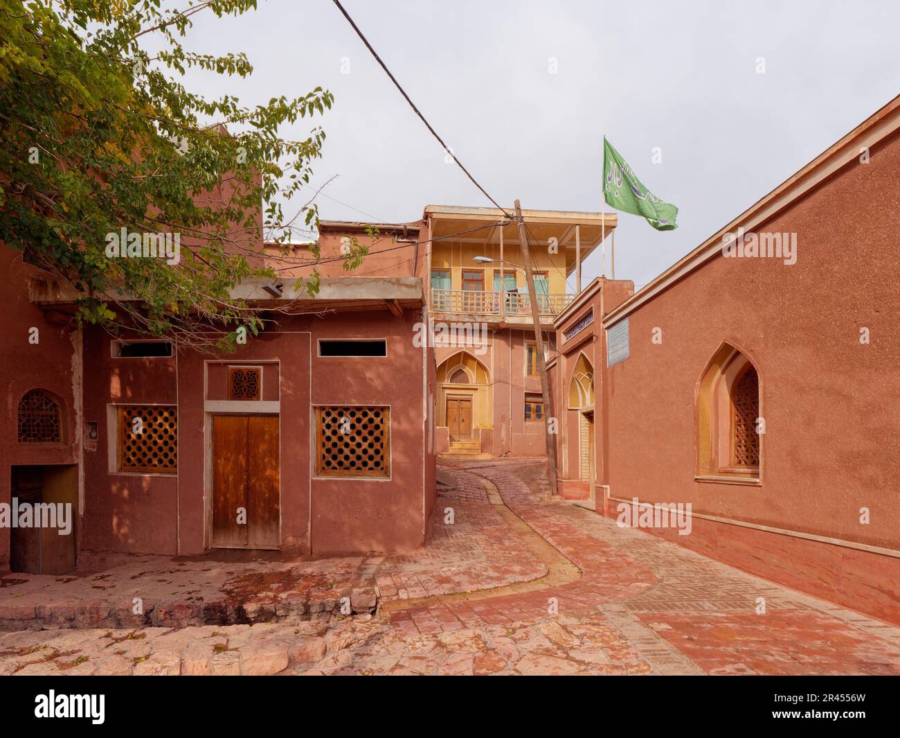 A picturesque view of the traditional buildings in the historic Abyaneh ...