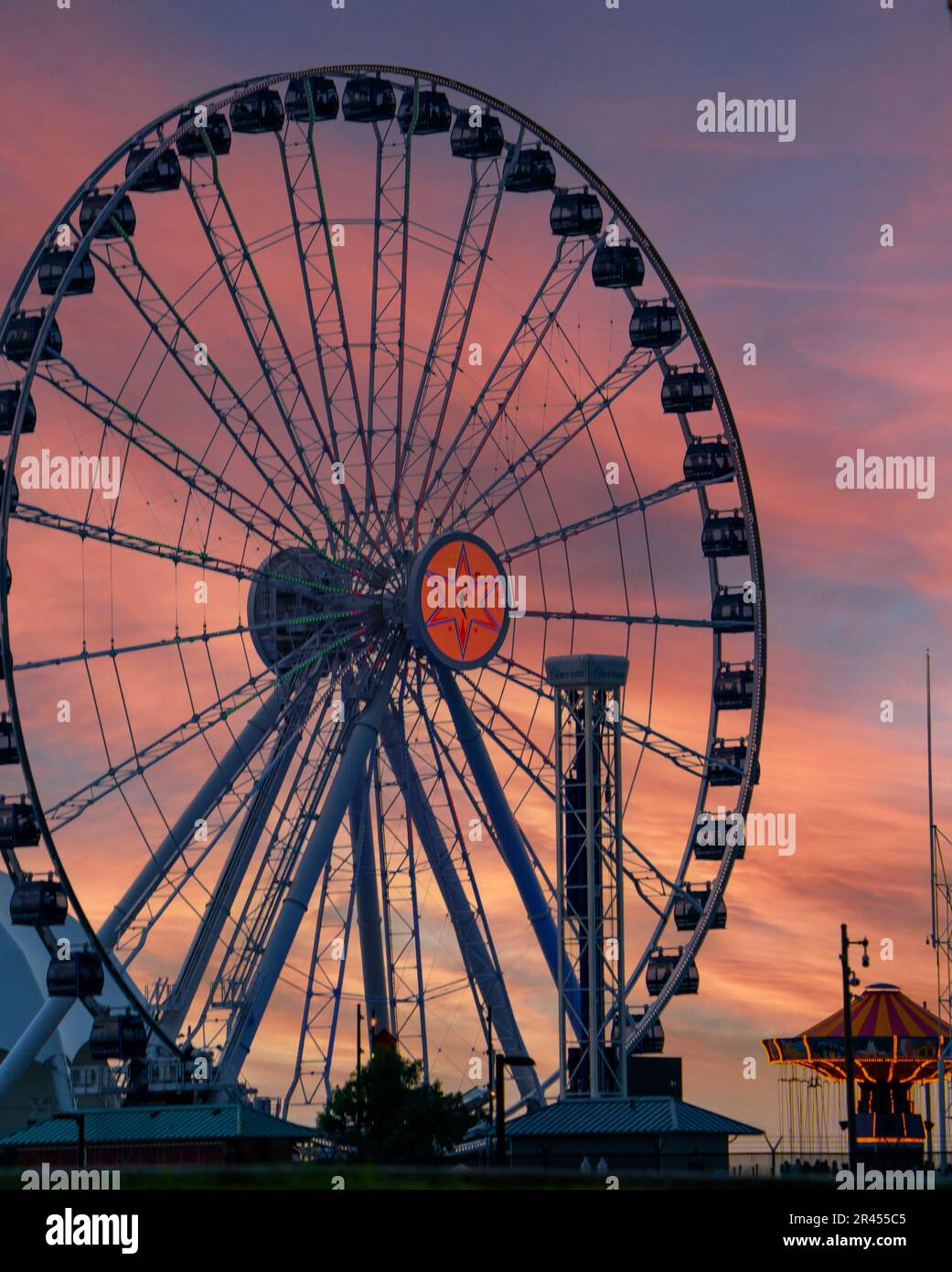 This stunning image features a vibrant nightscape of the skyline of ...