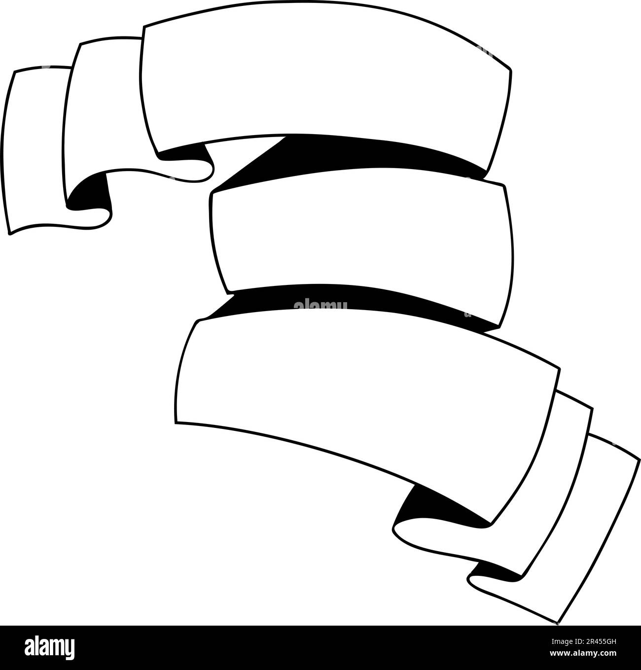 Double Ribbon Banner Template