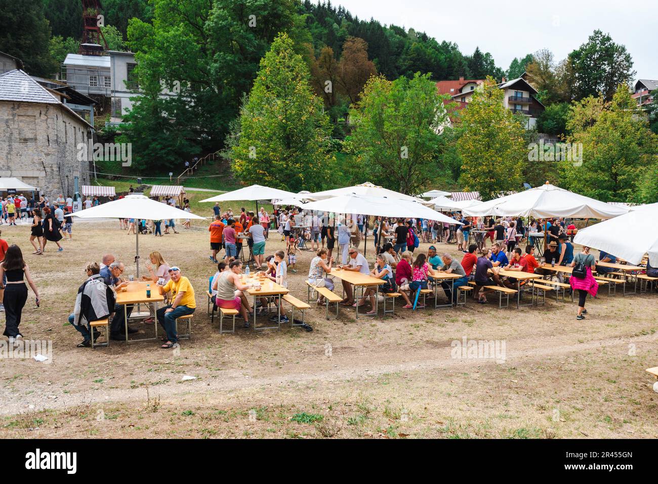 Žlikrof festival in Idrija Stock Photo - Alamy