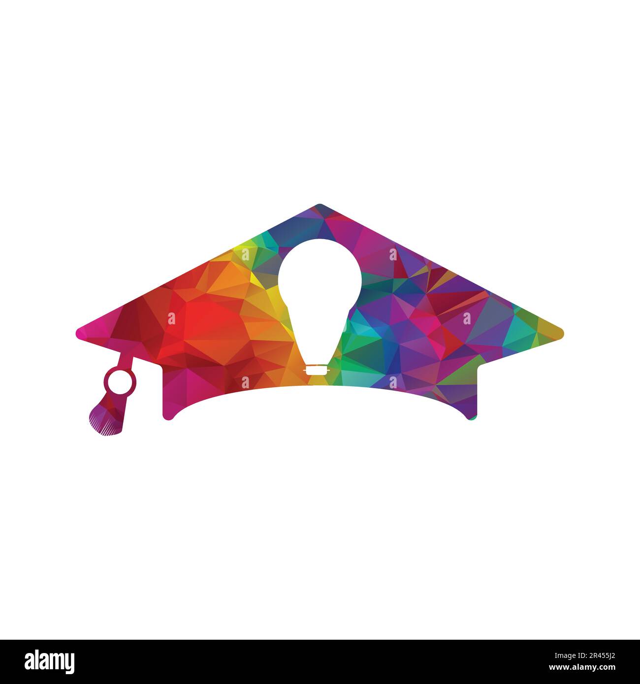 Graduation cap and house icon. Education and learning theme. Isolated ...