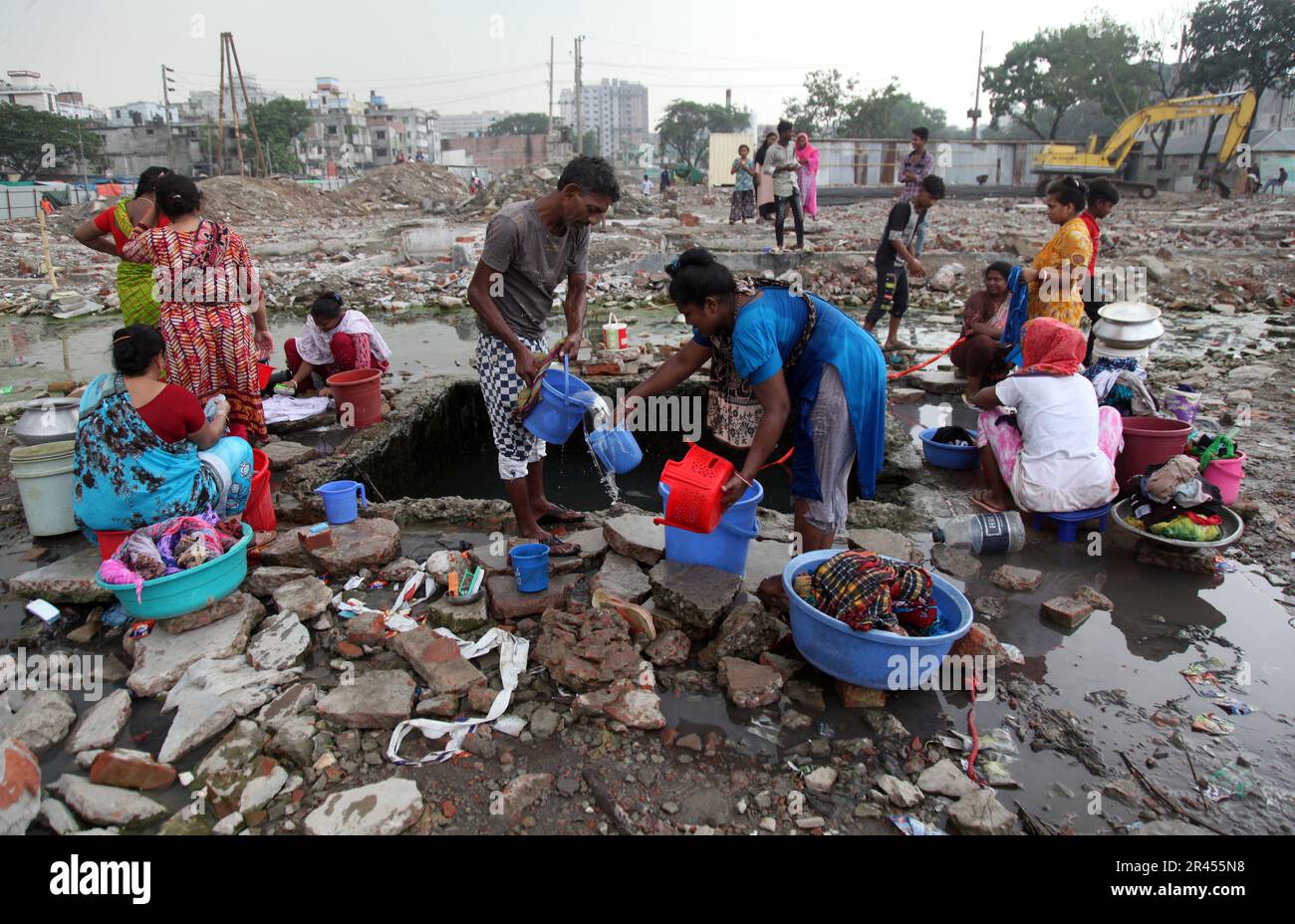 Fresh water shortage,24may2023 dhaka Bangladesh.The residents of ...