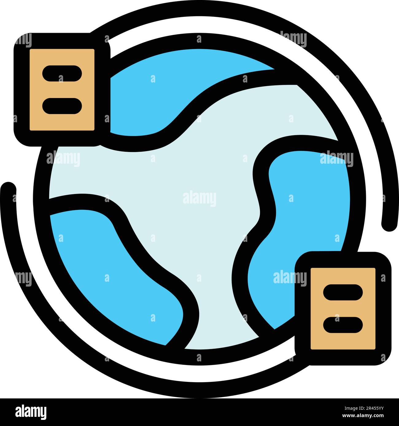 Global file transfer icon. Outline Global file transfer vector icon for ... Global file transfer icon. Outline Global file transfer vector icon for ...