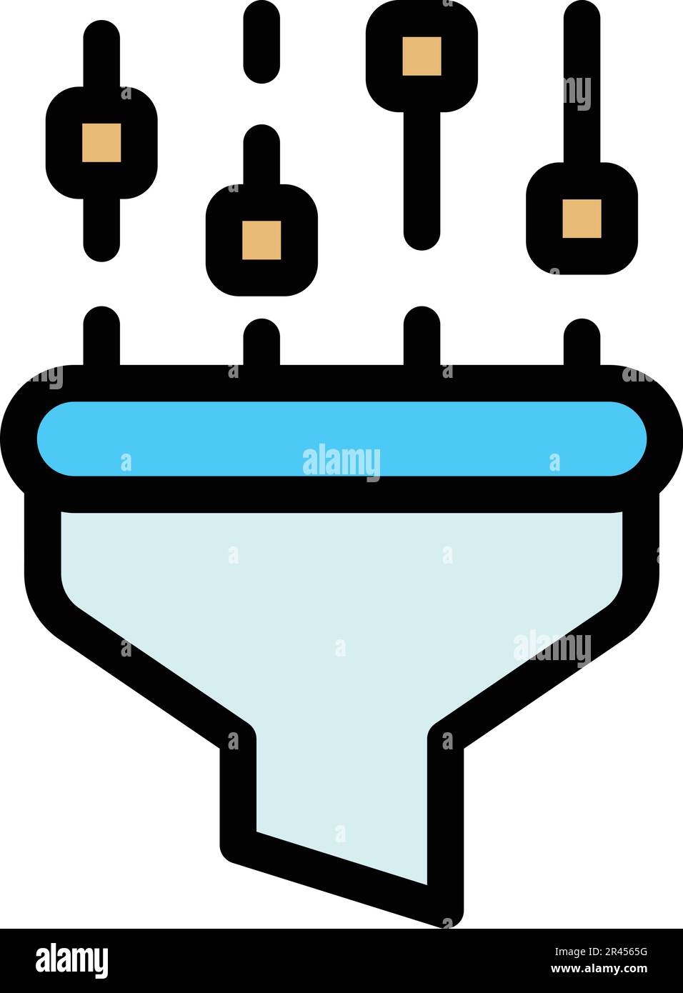 Content funnel icon. Outline Content funnel vector icon for web design ...