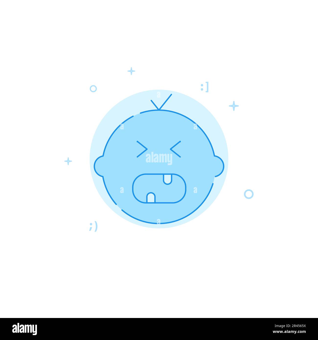 Crying emoticon style pictogram hi-res stock photography and images - Alamy