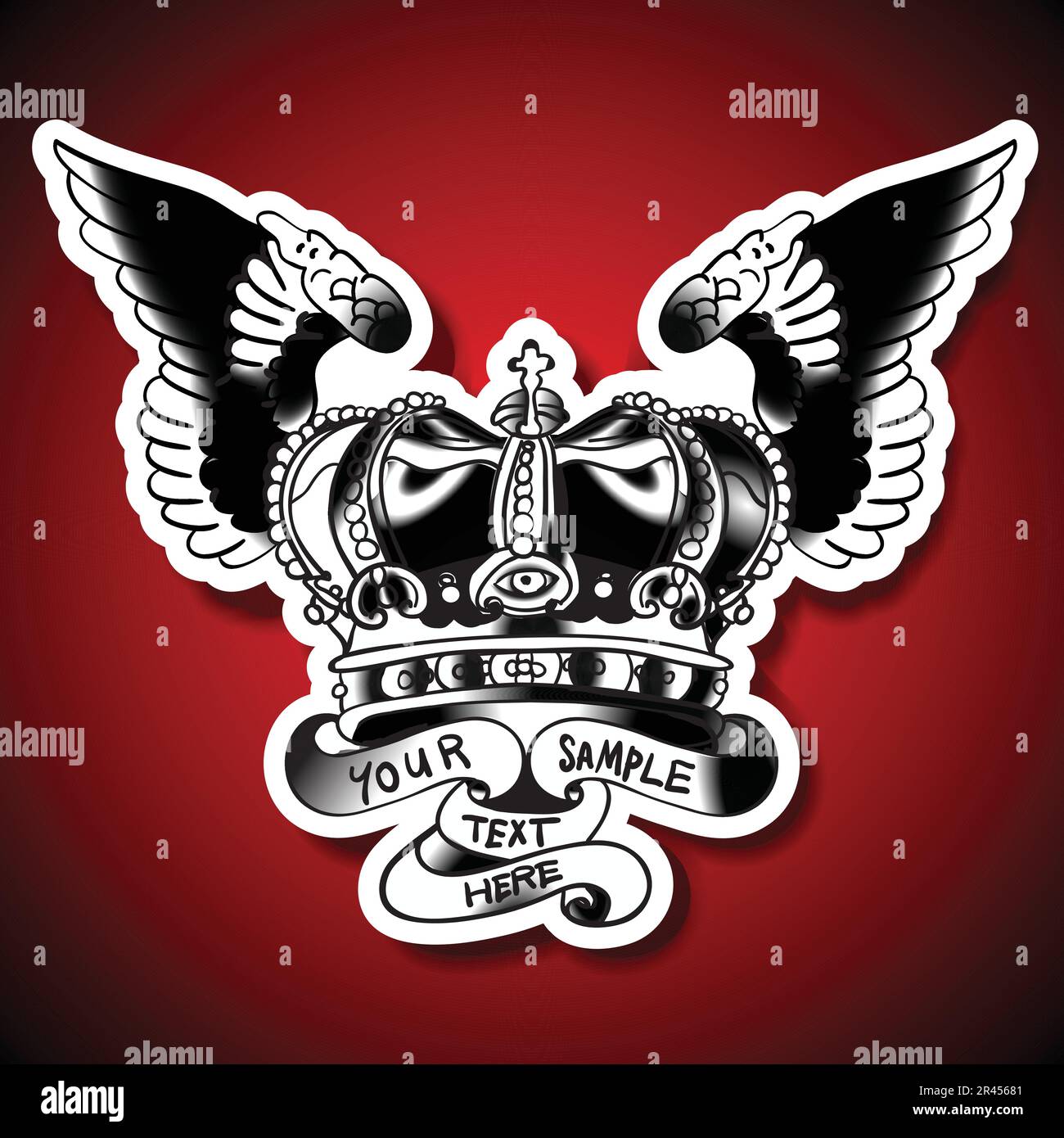 Tattoo Design with Wings Stock Vector Image & Art - Alamy