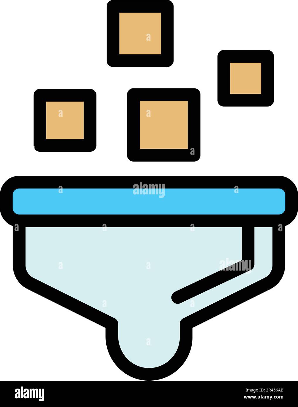 Funnel data icon. Outline Funnel data vector icon for web design ...