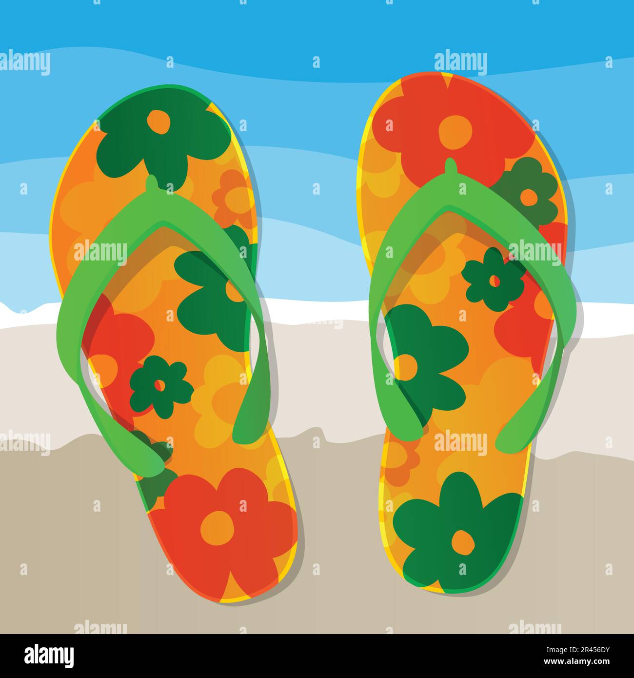 Vintage flip flops Stock Vector Images - Alamy