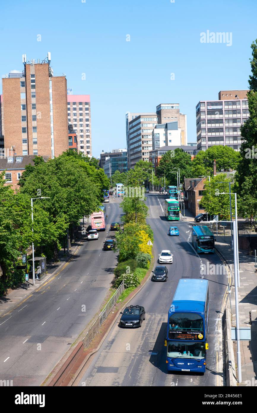 Maid Marian Way in Nottingham City, Nottinghamshire England UK Stock ...
