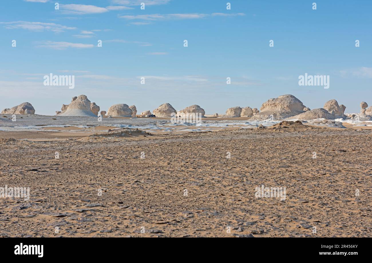 Landscape scenic view of desolate barren western desert in Panoramic ...