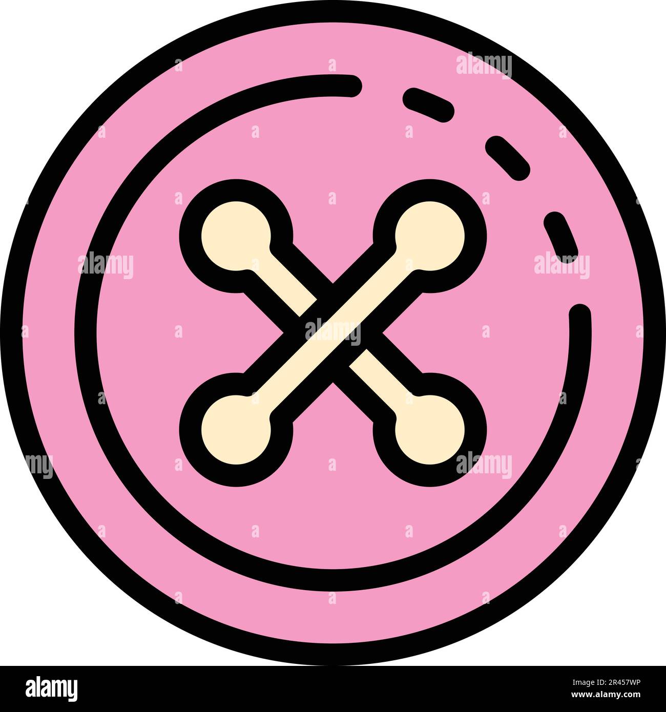 Sewing button icon. Outline Sewing button vector icon for web design ...