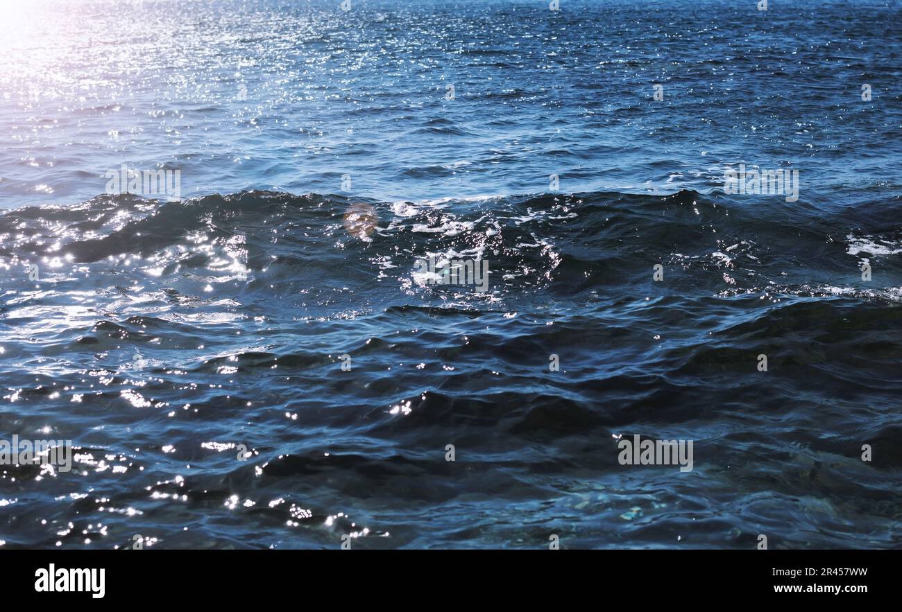 Sea abstract background dark blue surface of water Stock Photo - Alamy