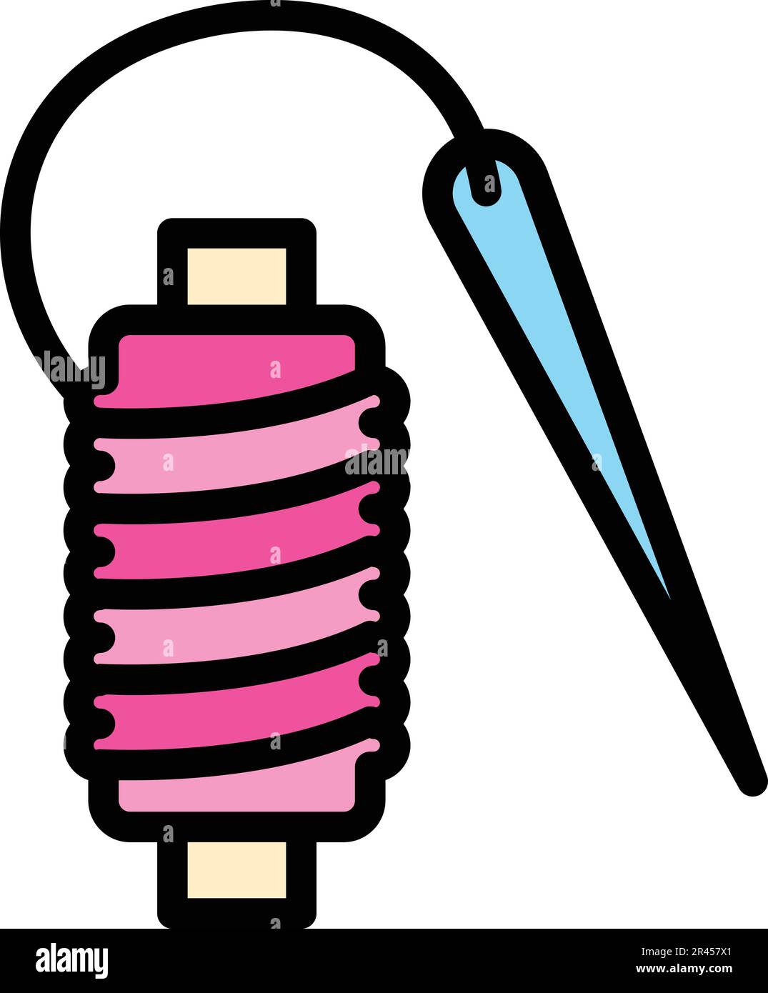 Thread roll icon. Outline Thread roll vector icon for web design ...