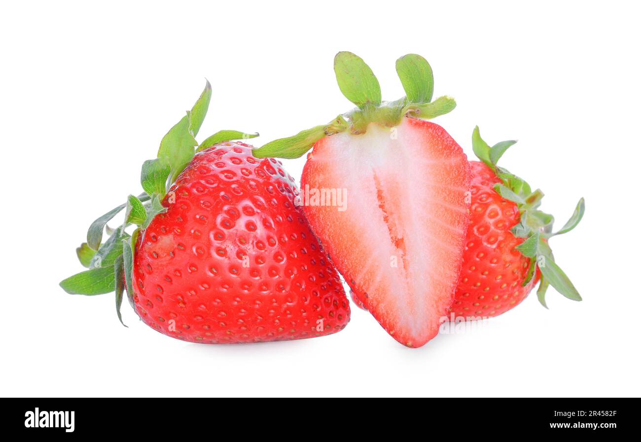 Strawberry isolated on white background Stock Photo - Alamy