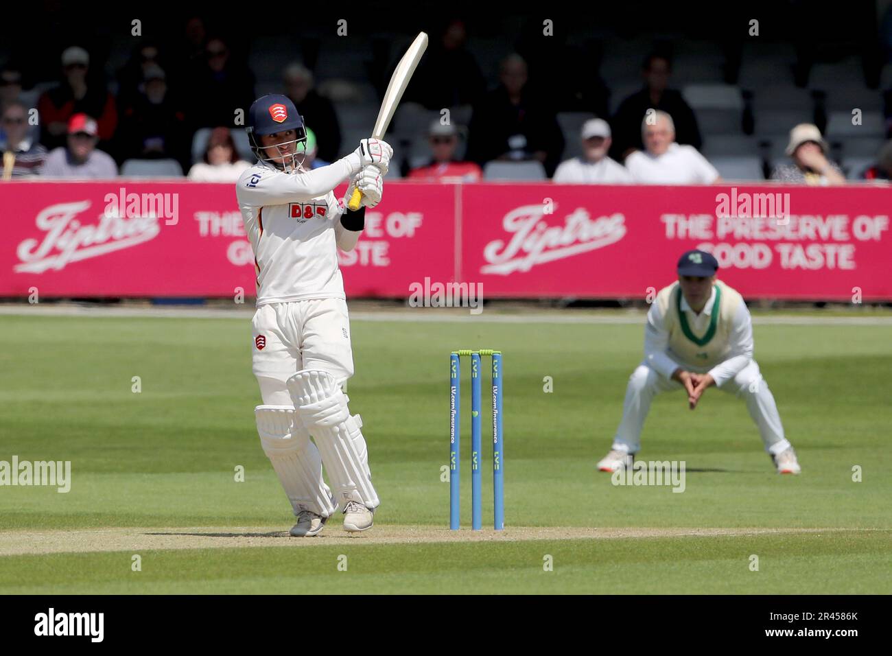 Robin Das hits 4 runs for Essex during Essex CCC vs Ireland, Domestic ...