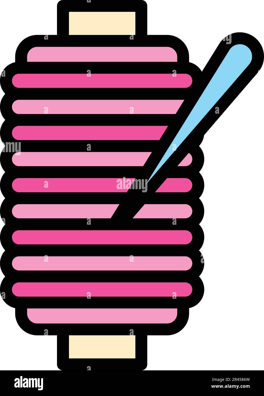 Sewing machine thread icon. Outline Sewing machine thread vector icon ...