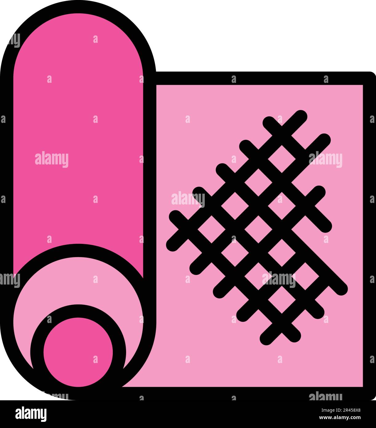 Textile roll icon. Outline Textile roll vector icon for web design ...