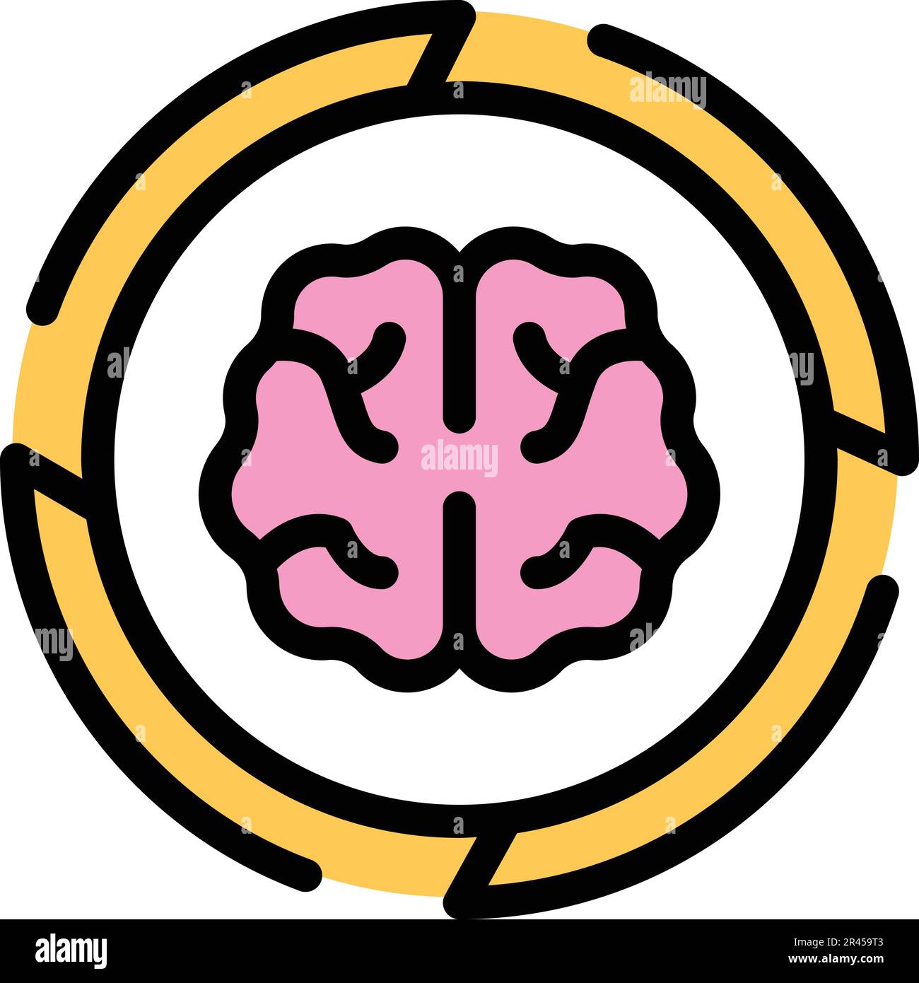 Brainstorming action icon. Outline Brainstorming action vector icon for ...