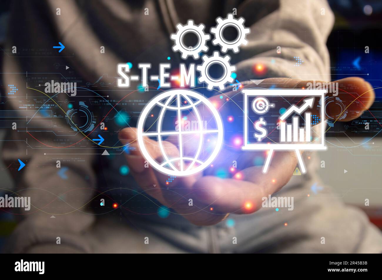 STEM Smart Industrial Technological Innovation concept. Science ...