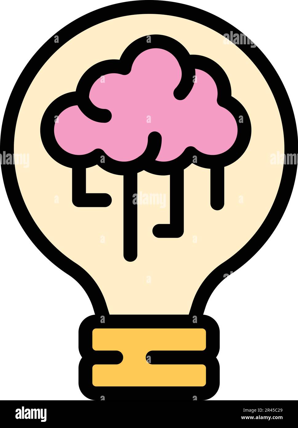 Brainstorming bulb icon. Outline Brainstorming bulb vector icon for web ...
