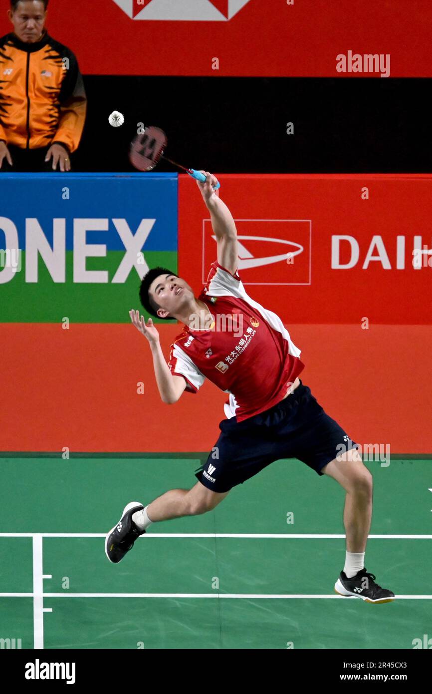 Kuala Lumpur, Malaysia. 26th May, 2023. China's Weng Hongyang hits a ...