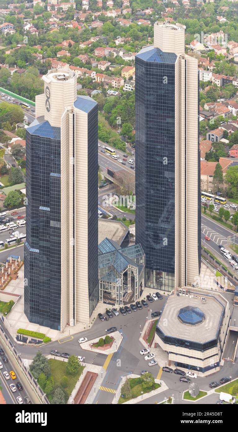 Airial view of Istanbul city from Istanbul Sapphire skyscraper ...