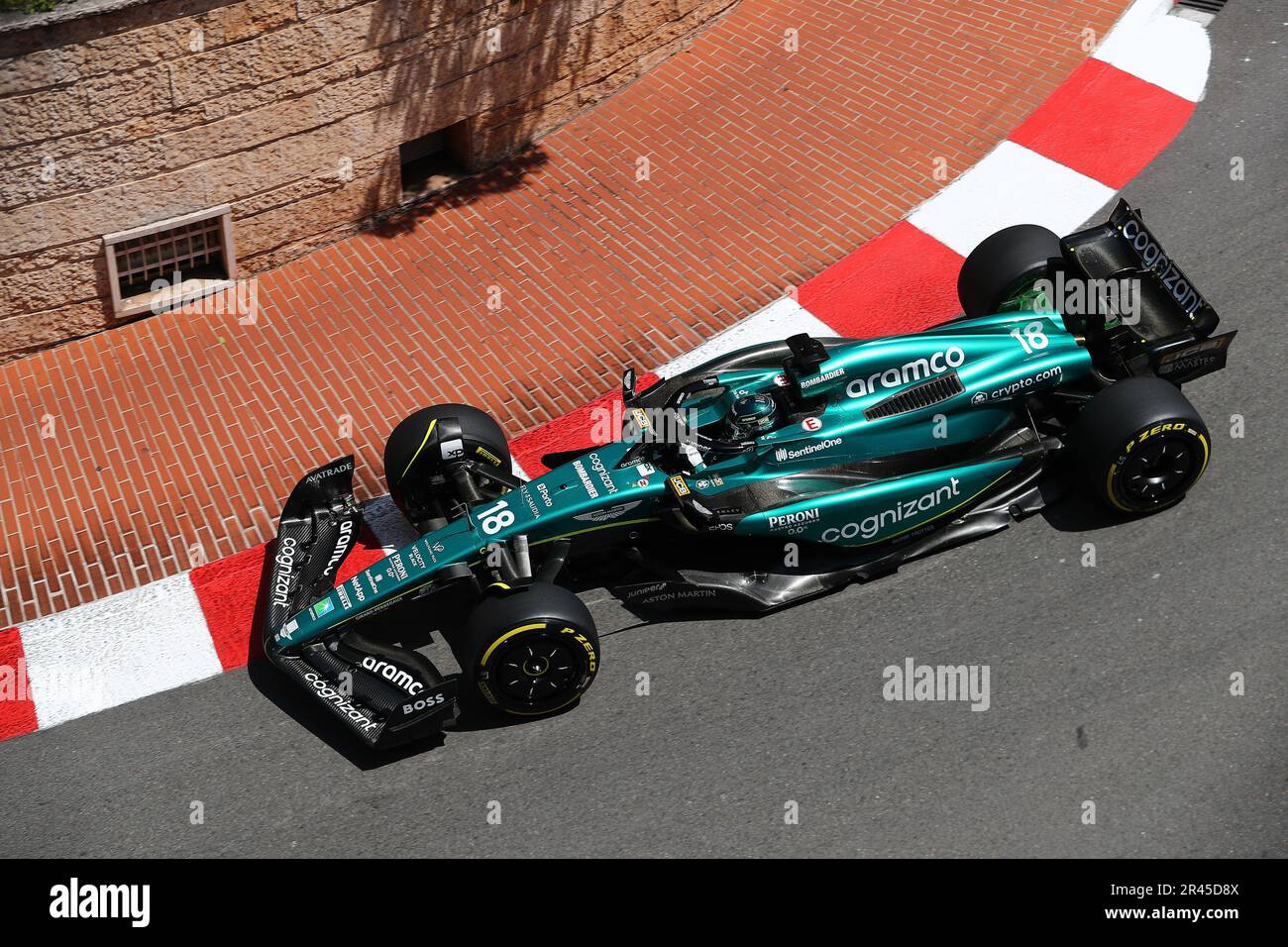 Circuit de Monaco, Montecarlo, Principality of Monaco, May 26, 2023, Lance Stroll (CAN) Aston ...