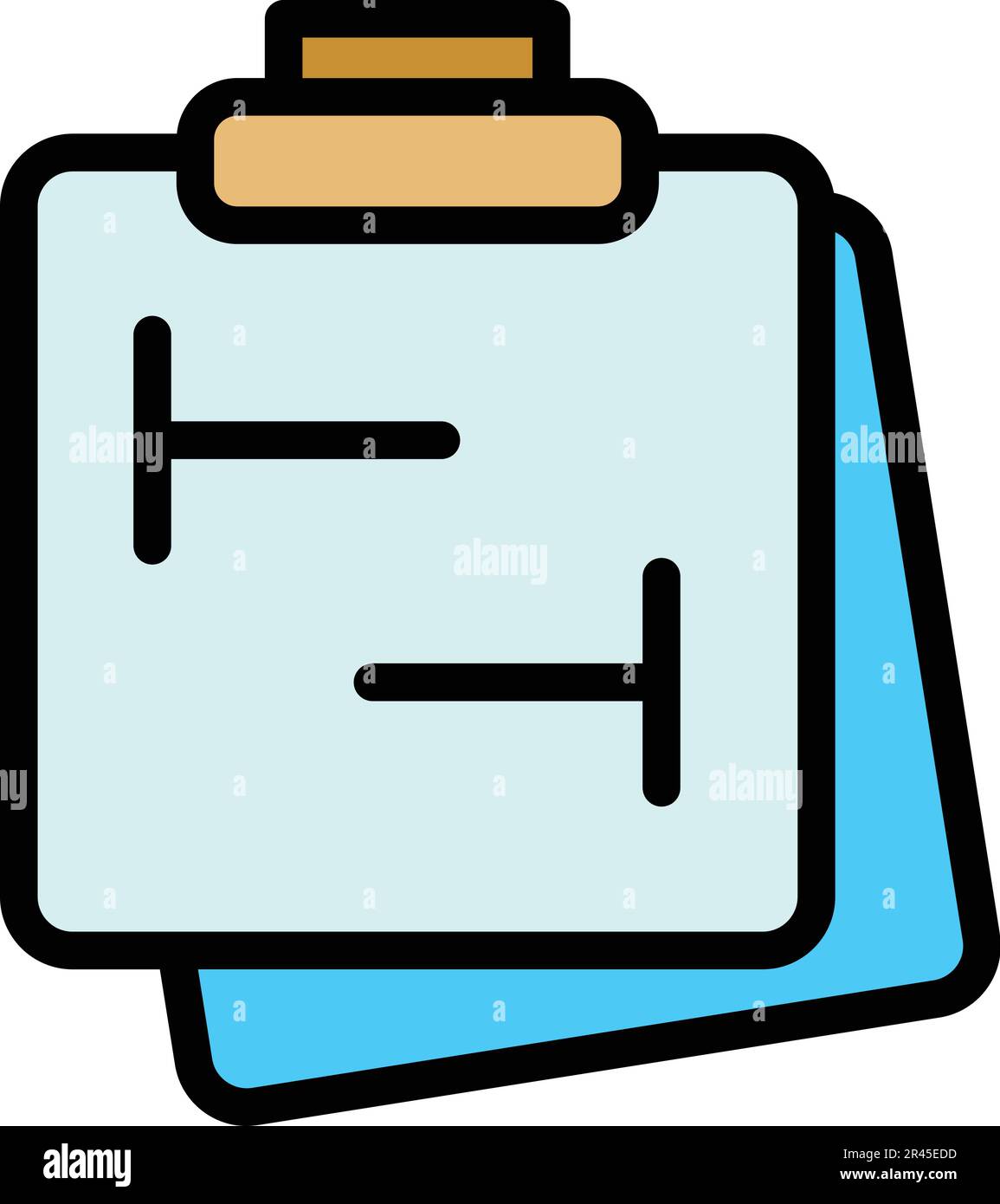 Smart office clipboard icon. Outline Smart office clipboard vector icon ...