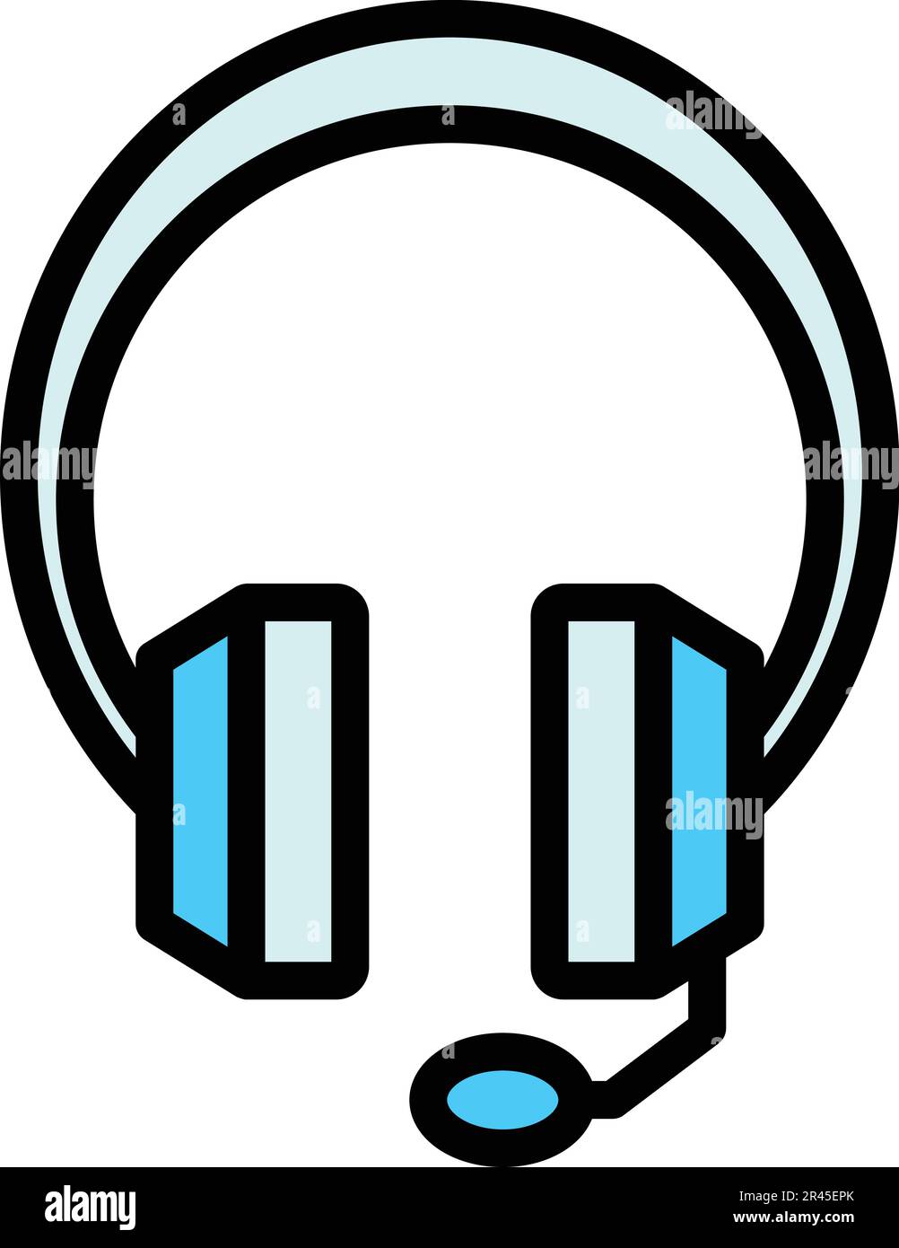 Smart office headset icon. Outline Smart office headset vector icon for ...