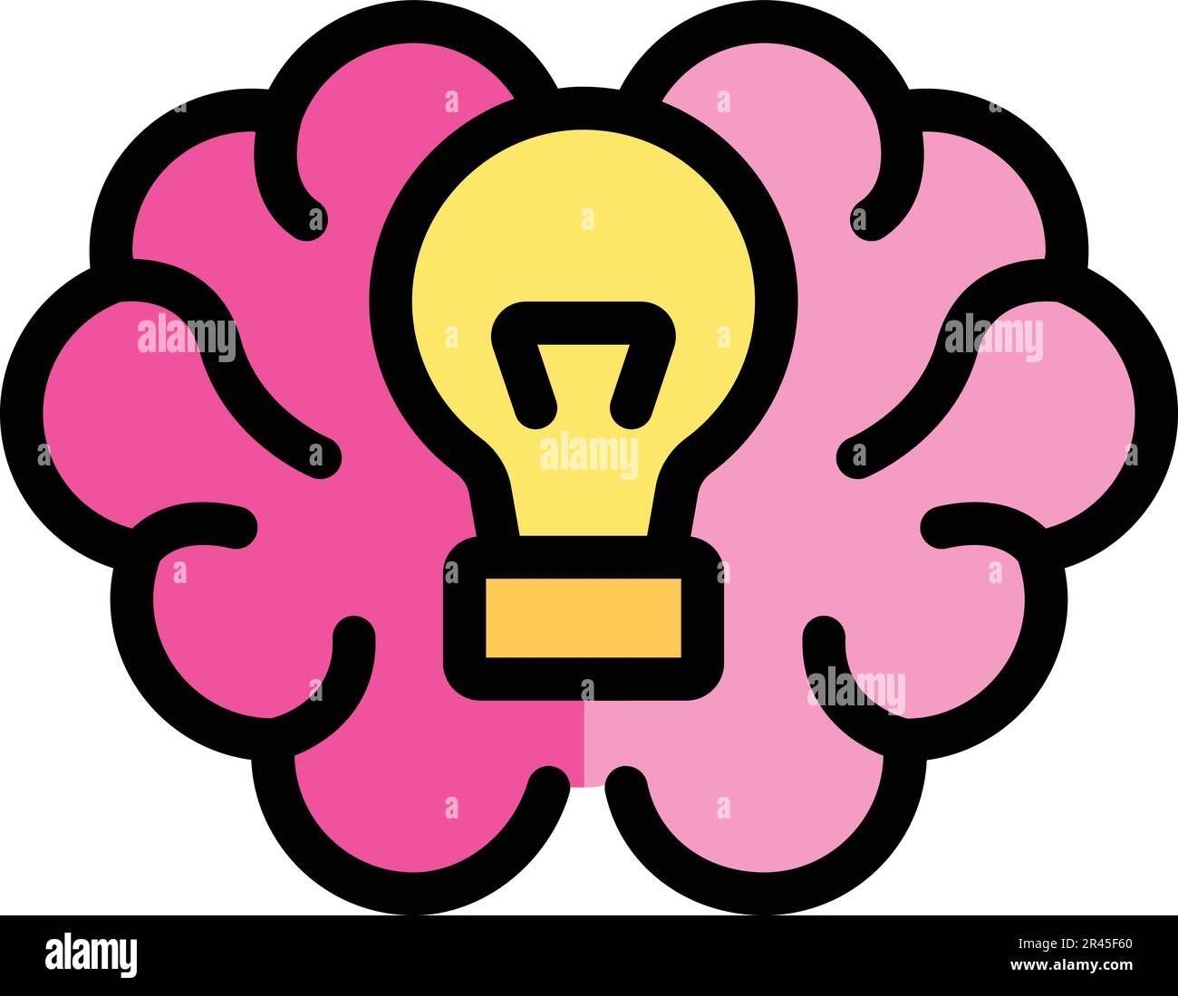 Brainstorming new idea icon. Outline Brainstorming new idea vector icon for web design isolated ...
