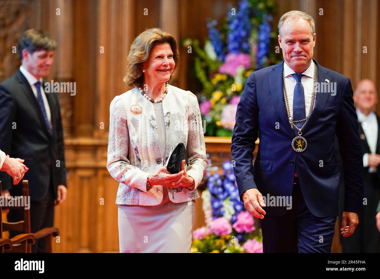 Sweden's Queen Silvia after receiving the certificate of honorary ...
